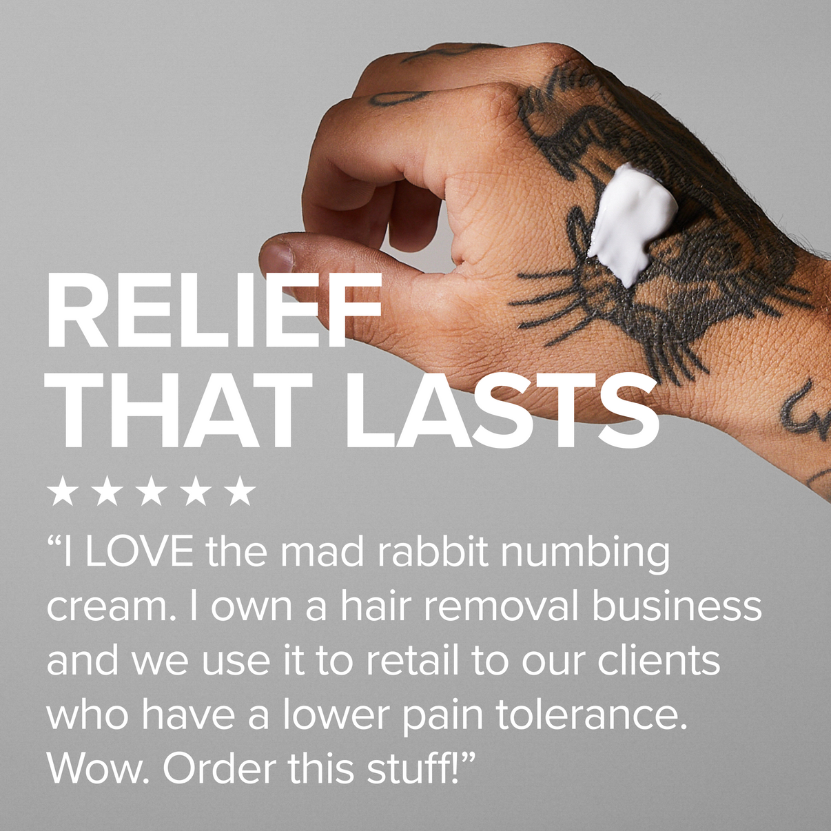 Tattoo Numbing Cream with Lidocaine | Pre Tattoo Pain Relief